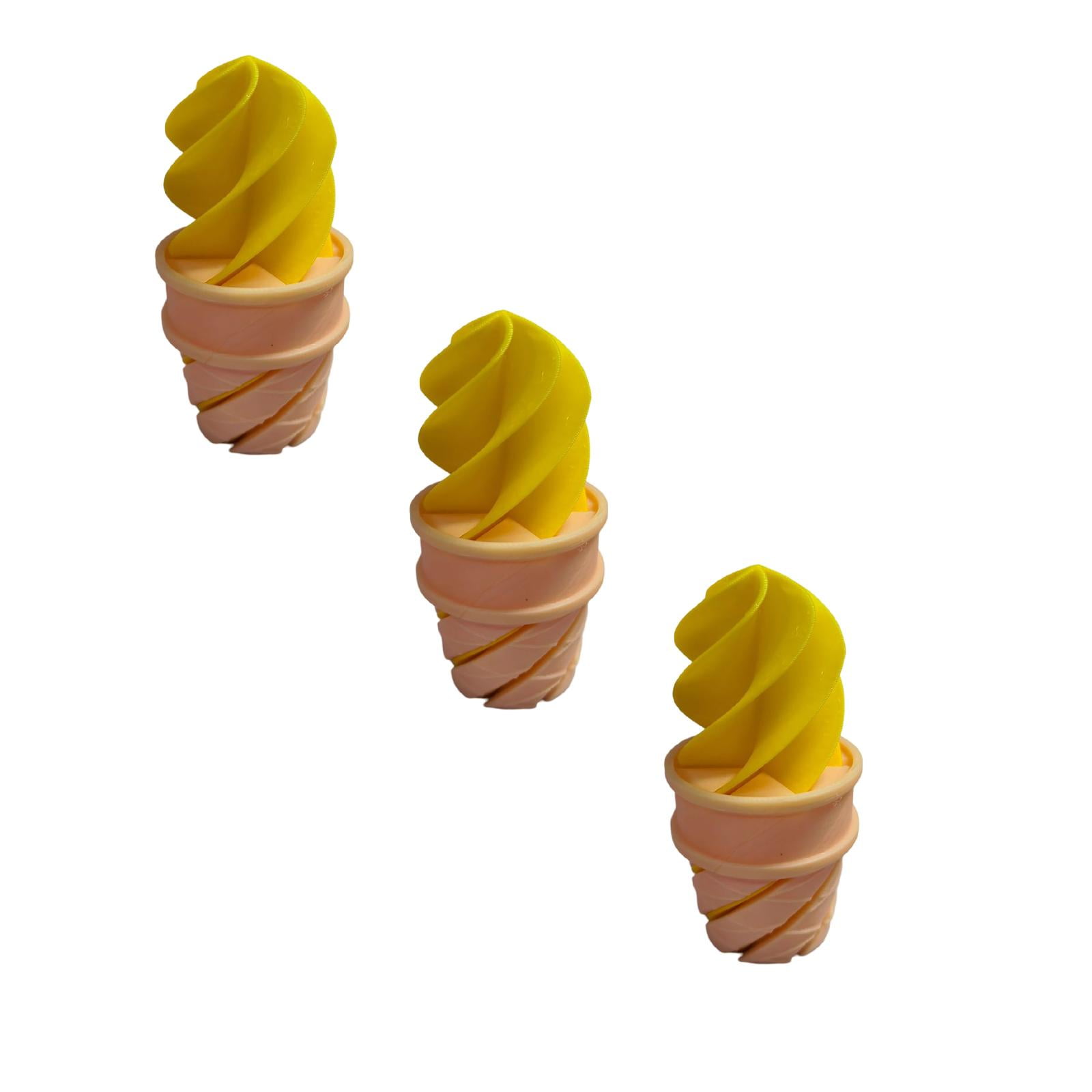 3D Printed ice Cream Spiral Cone, Impossible Shuttle Vortex, 2 ...