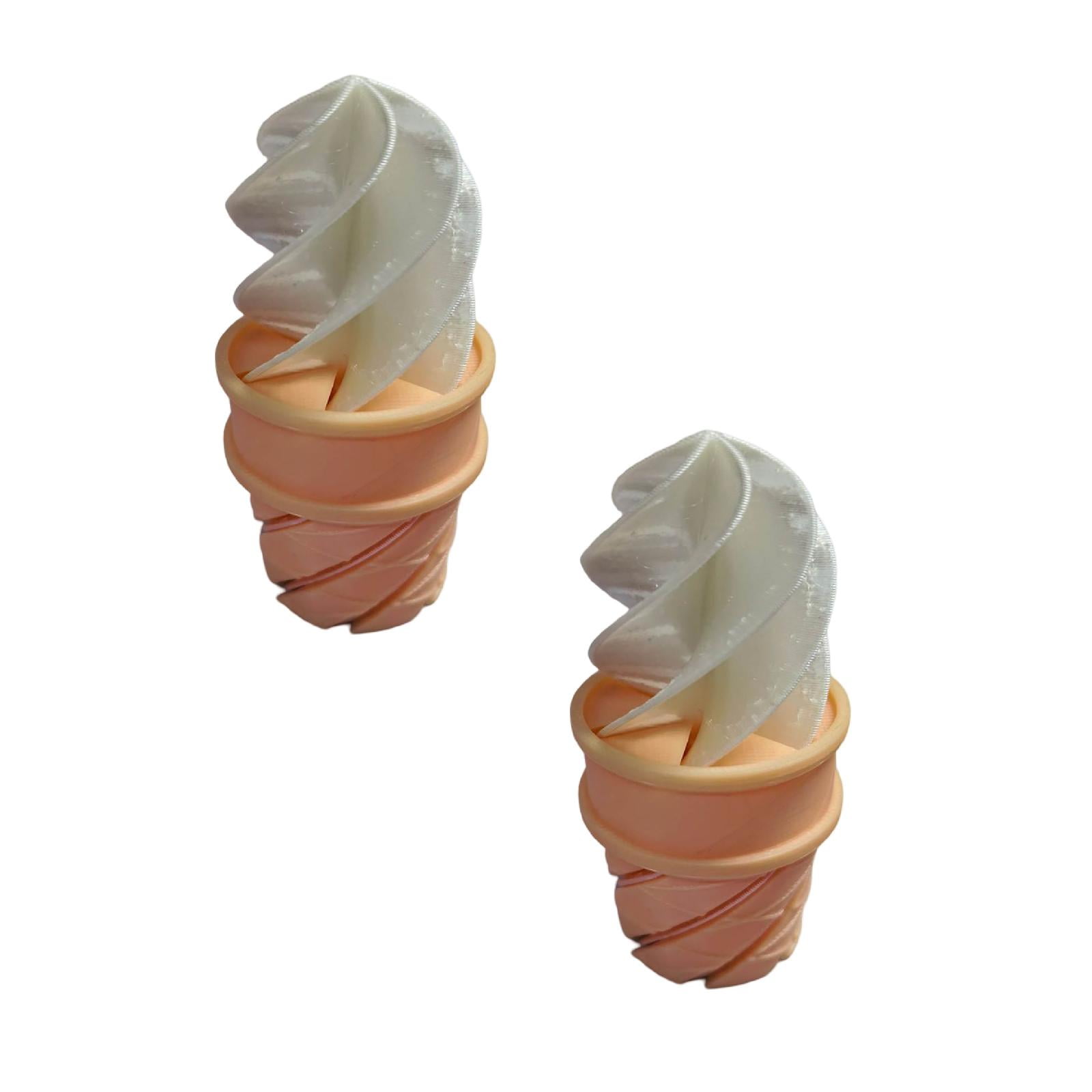 3D Printed ice Cream Spiral Cone, Impossible Shuttle Vortex, 2 ...