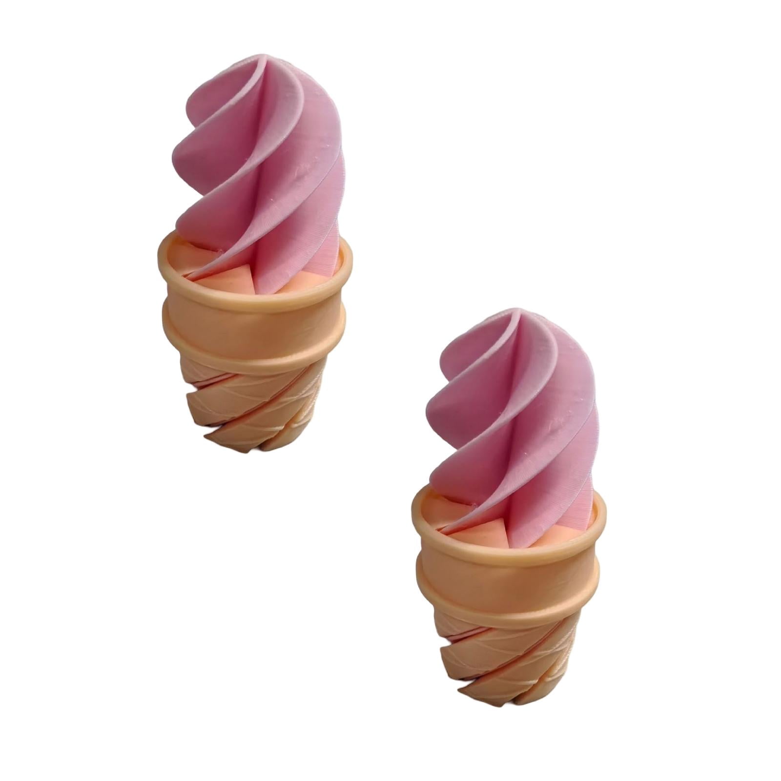 3D Printed ice Cream Spiral Cone, Impossible Shuttle Vortex, 2 ...