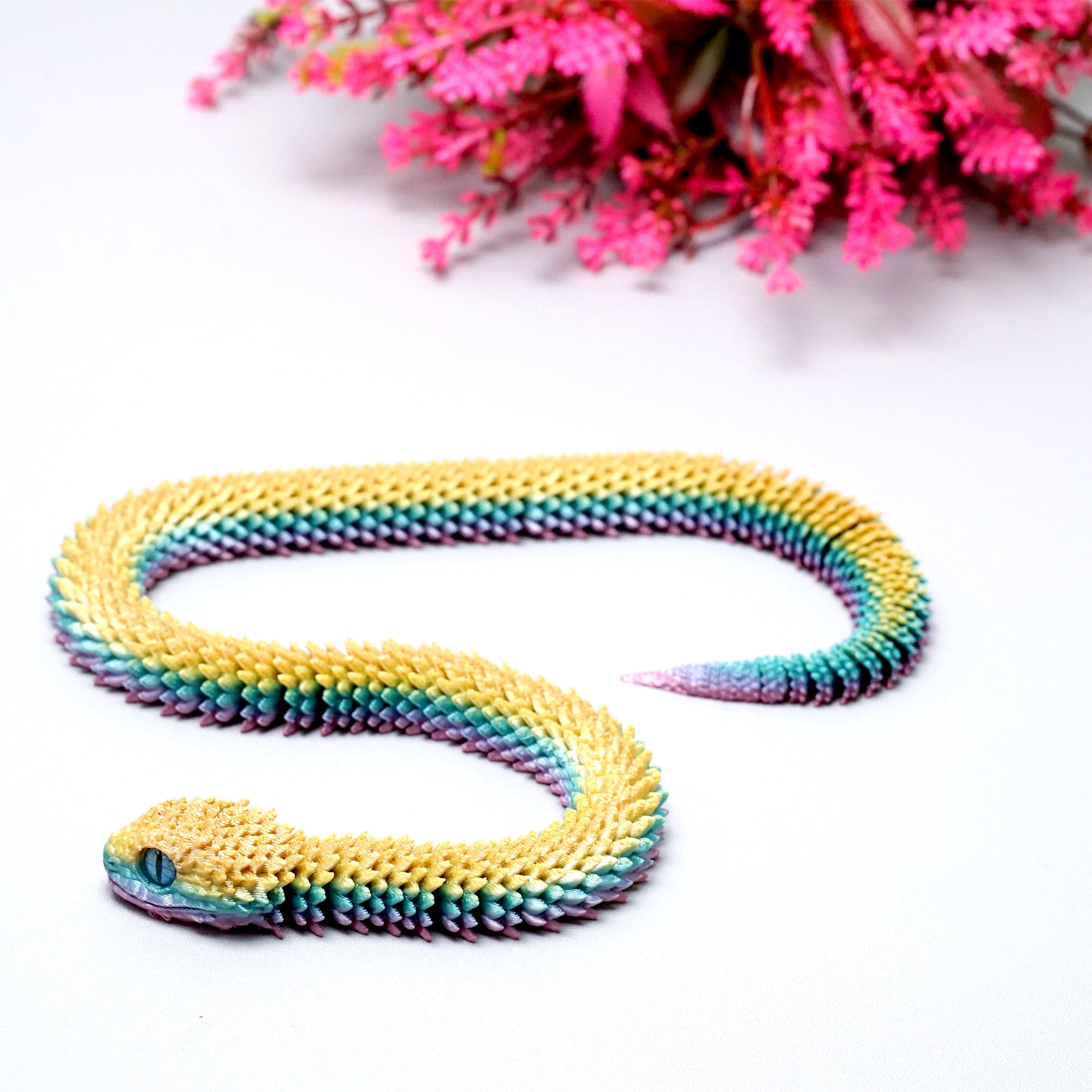 3D Printed snake,Flexible Joint Animal lacertid Figurines,Realistic ...