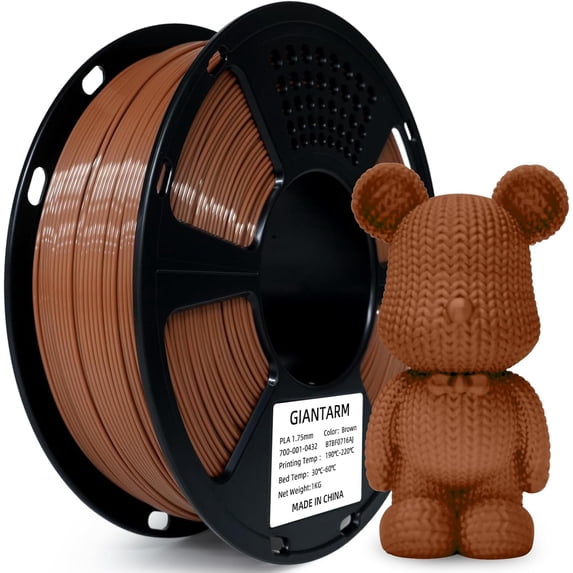 3D Printer Filament,Brown PLA Filament 1Kg(2.2lbs) Spool,1.75mm ...
