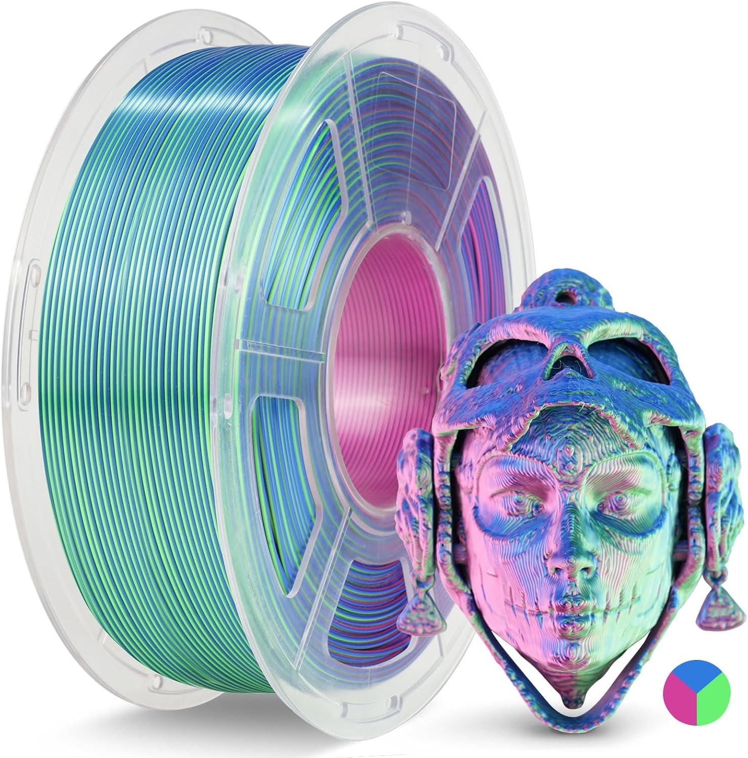 3D Printer Filament Bundle, Dual Color Silk Filament Bundle Multicolor ...