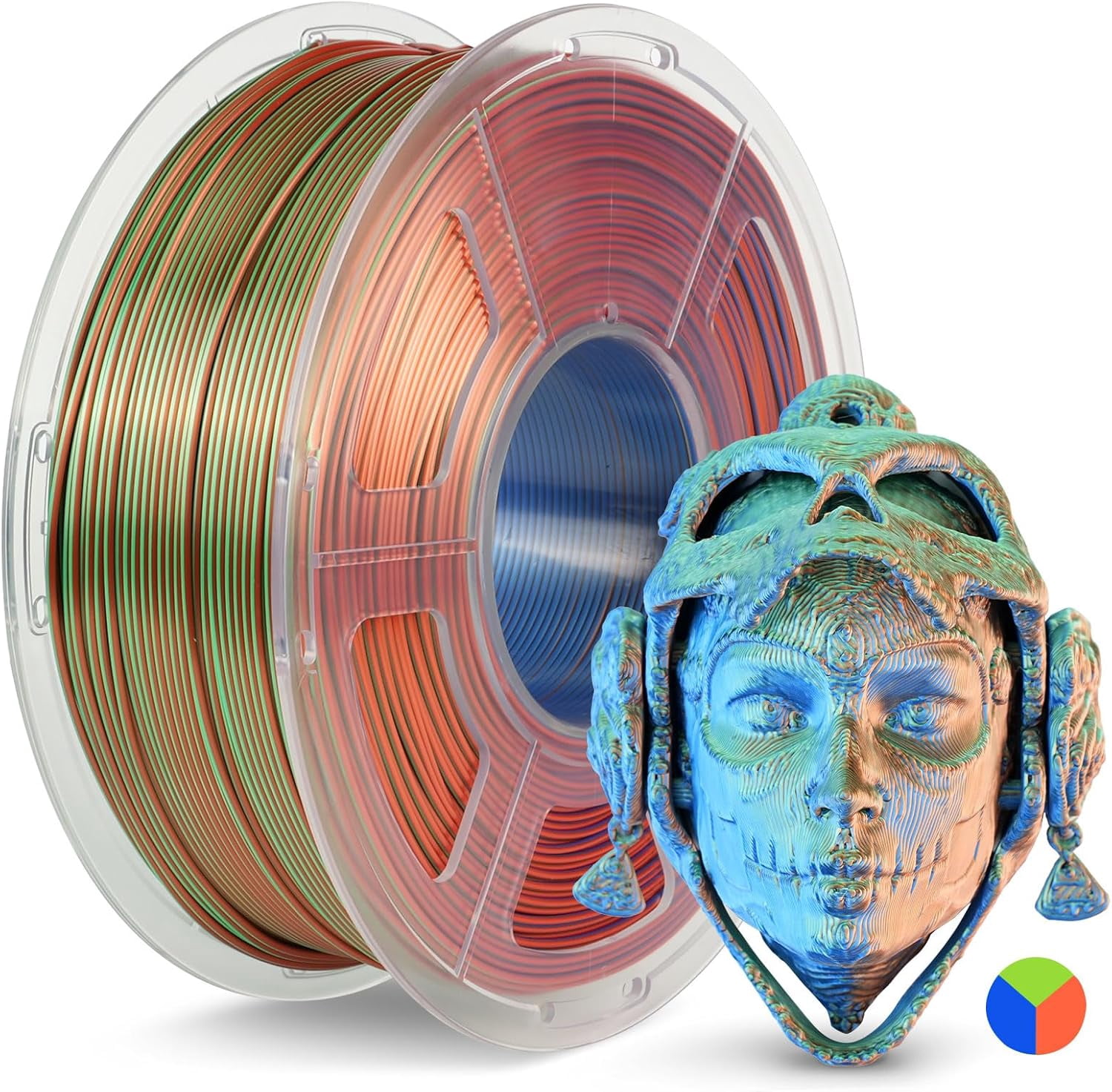 3D Printer Filament Bundle, Dual Color Silk Filament Bundle Multicolor ...