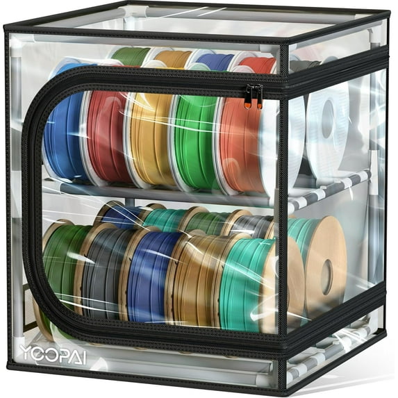 3D Printer Filament Storage Box with Desiccants - 2 Tiers Metal ...