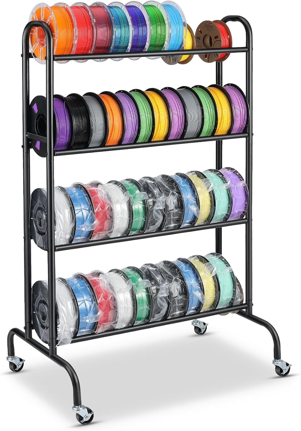 3D Printer Filament Storage Rack - 4 Tier Heavy Duty Metal Shelf ...