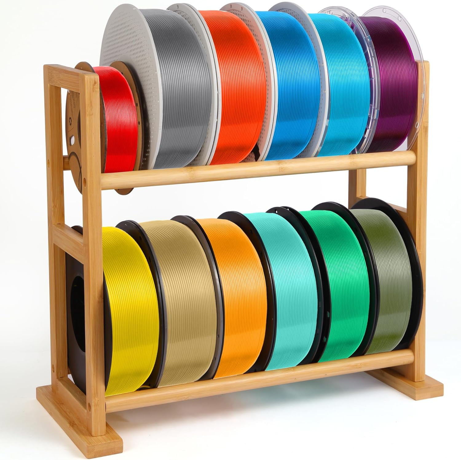 3D Printer Filament Storage Rack Desktop, Wooden 3D Printer Filament ...
