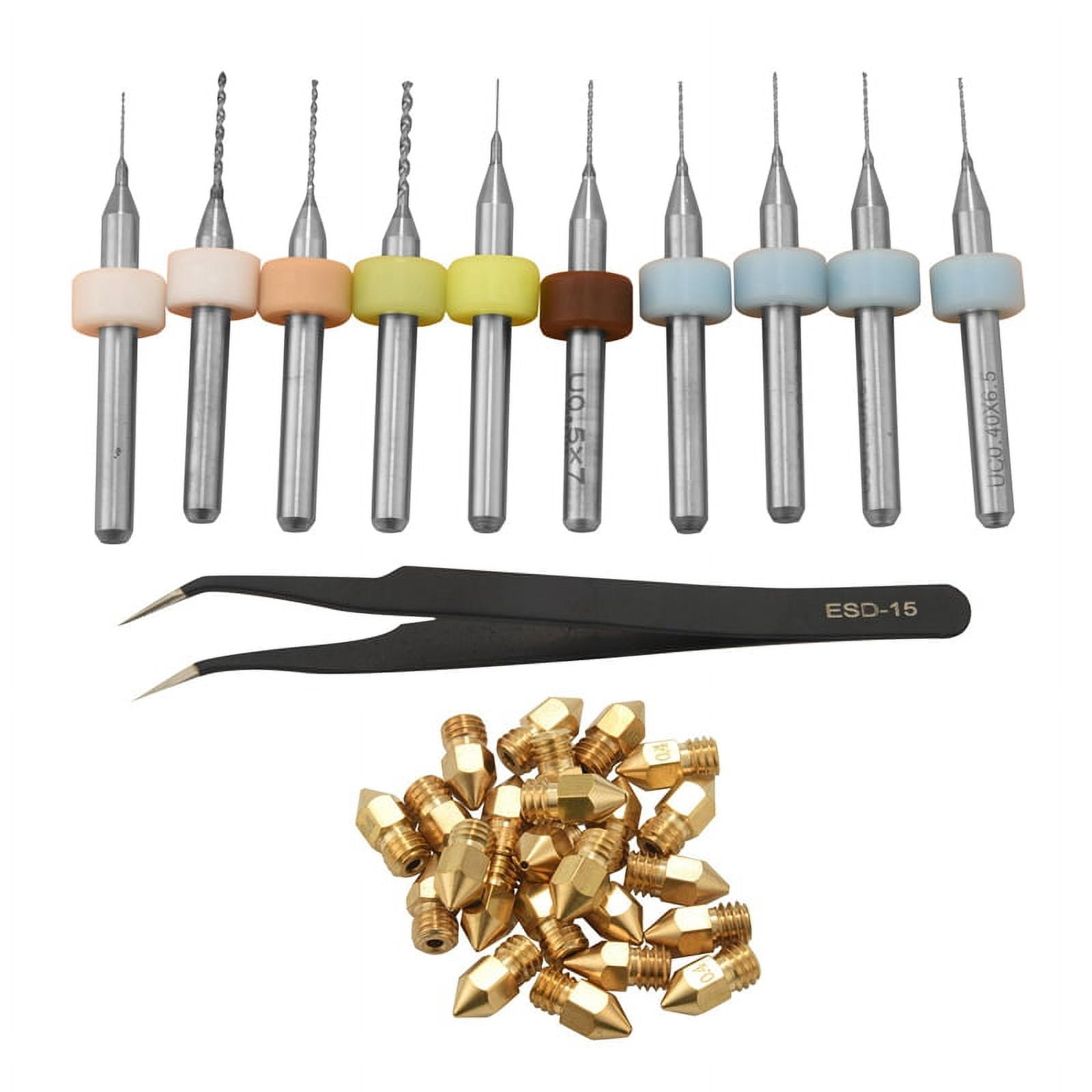 3D Printer Nozzle Kit MK8 Extruder Nozzles Copper Print Head with ...