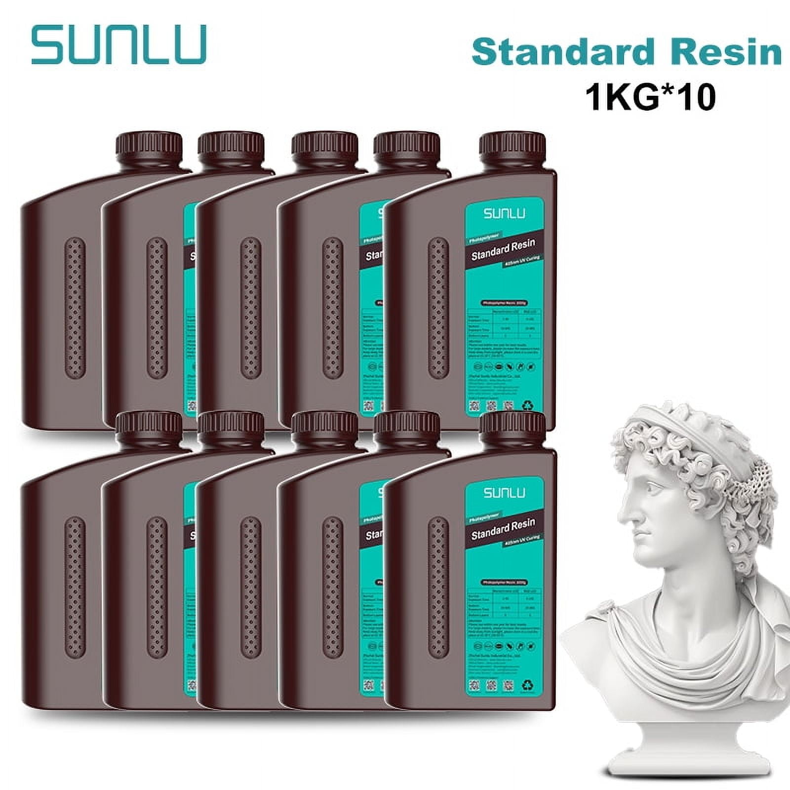 3D Printer Resin 1000g White Bundle, SUNLU Standard Photopolymer Resin ...