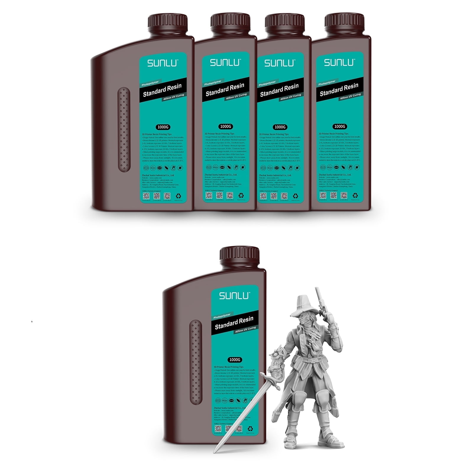 3D Printer Resin, SUNLU Fast Curing Standard 3D Resin for LCD DLP SLA ...
