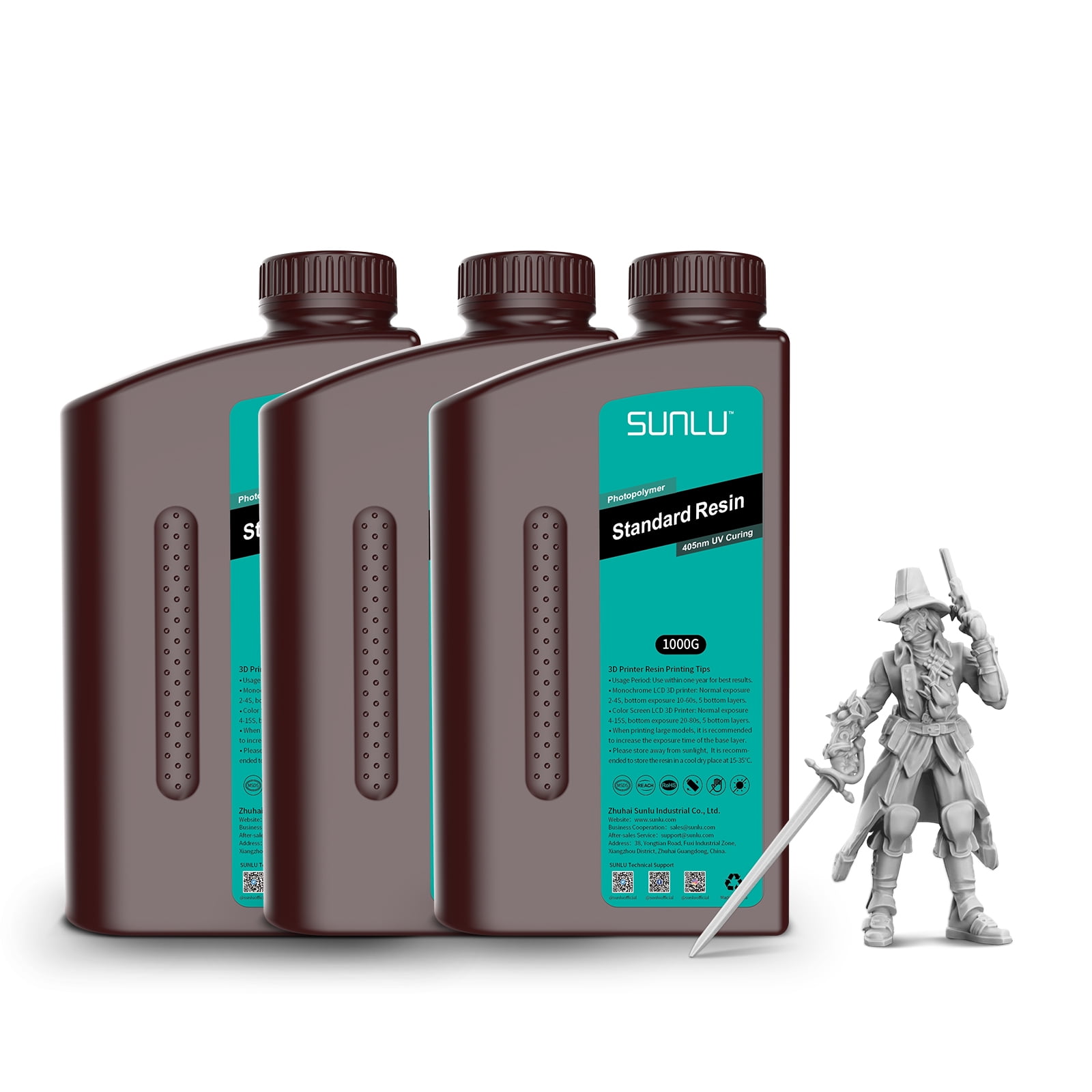 3D Printer Resin, SUNLU Fast Curing Standard 3D Resin for LCD DLP SLA ...