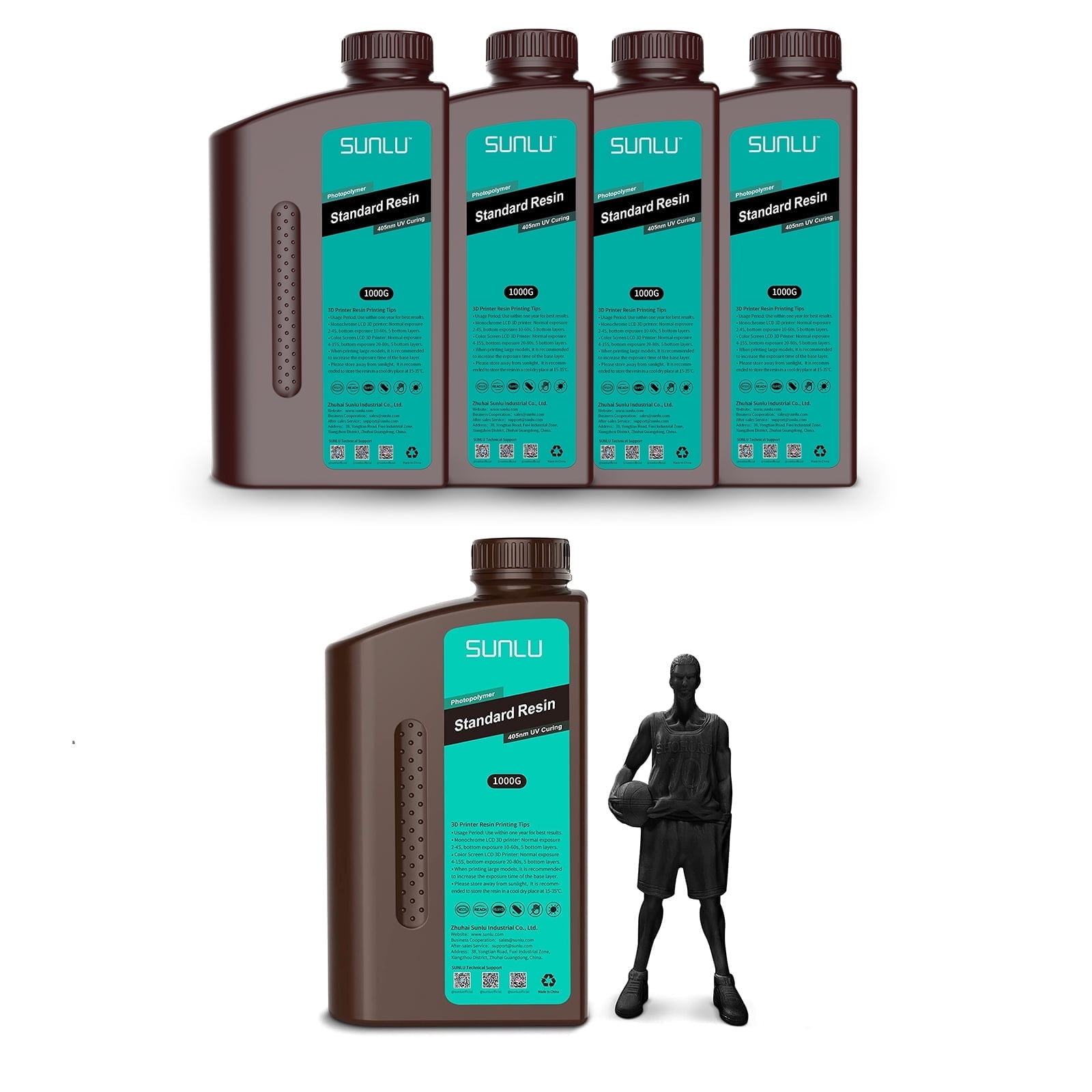 3D Printer Resin, SUNLU Fast Curing Standard 3D Resin for LCD DLP SLA ...
