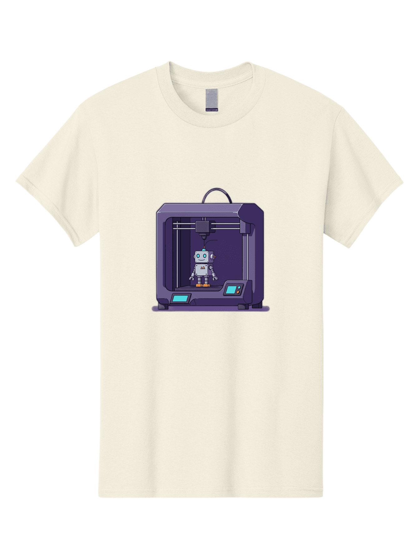 3D-Printer-Robot-1 Mens Graphic Tee, 100% Cotton, Casual Summer Wear ...