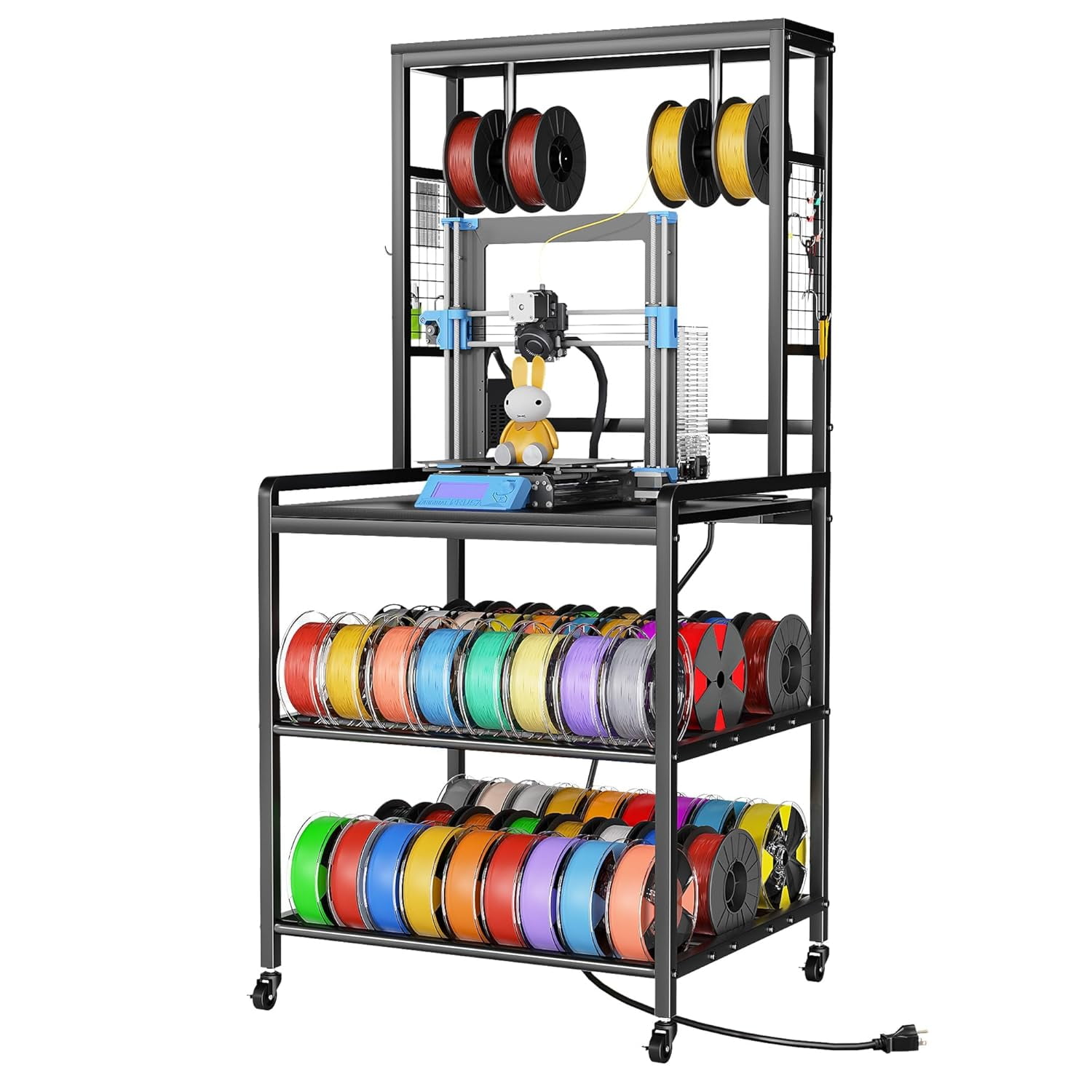 3D Printer Stand with Filament Storage, Heavy Duty 3D Printer Table ...