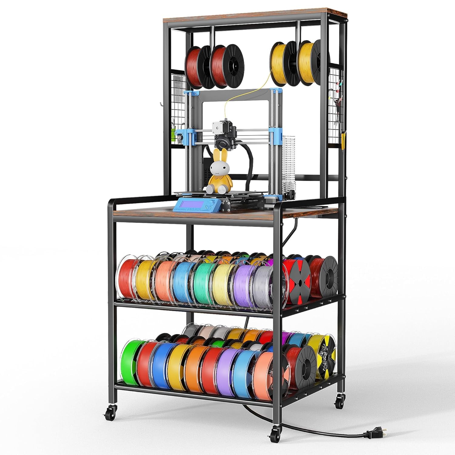 3D Printer Stand with Filament Storage, Heavy Duty 3D Printer Table ...