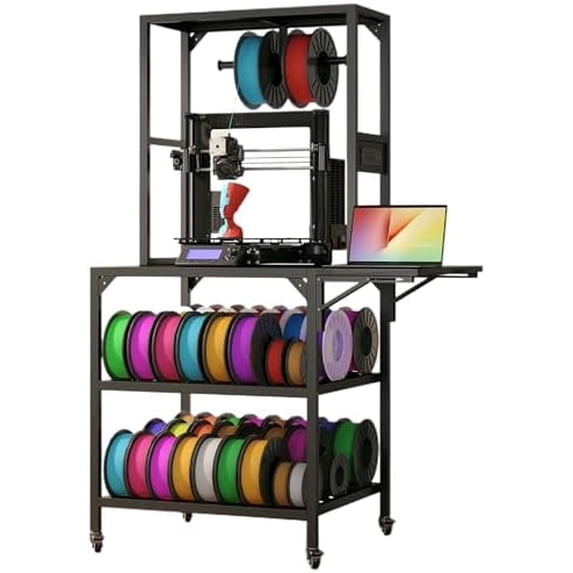 3D Printer Stand with Filaments Storage, 3D Printer Table Filament ...