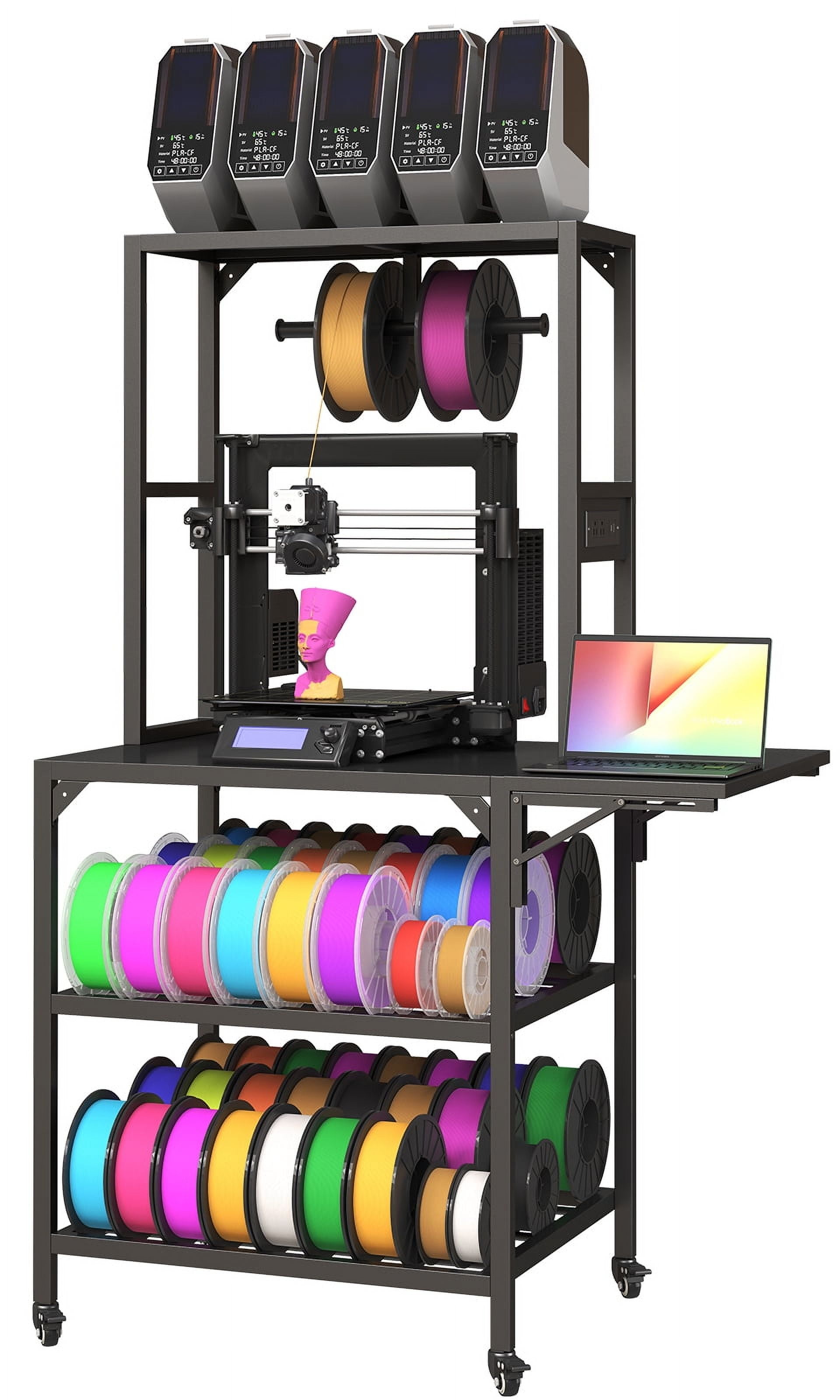 3D Printer Stand, Heavy Duty 3D Printer Table Stand with Filament ...