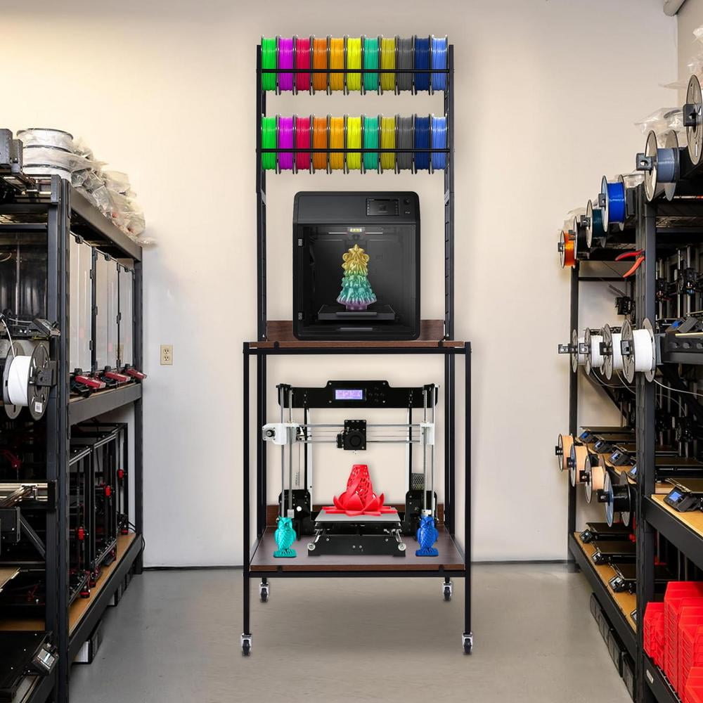 3D Printer Stand, Mobile Printer Stand with Wheels, Heavy Duty 3D ...