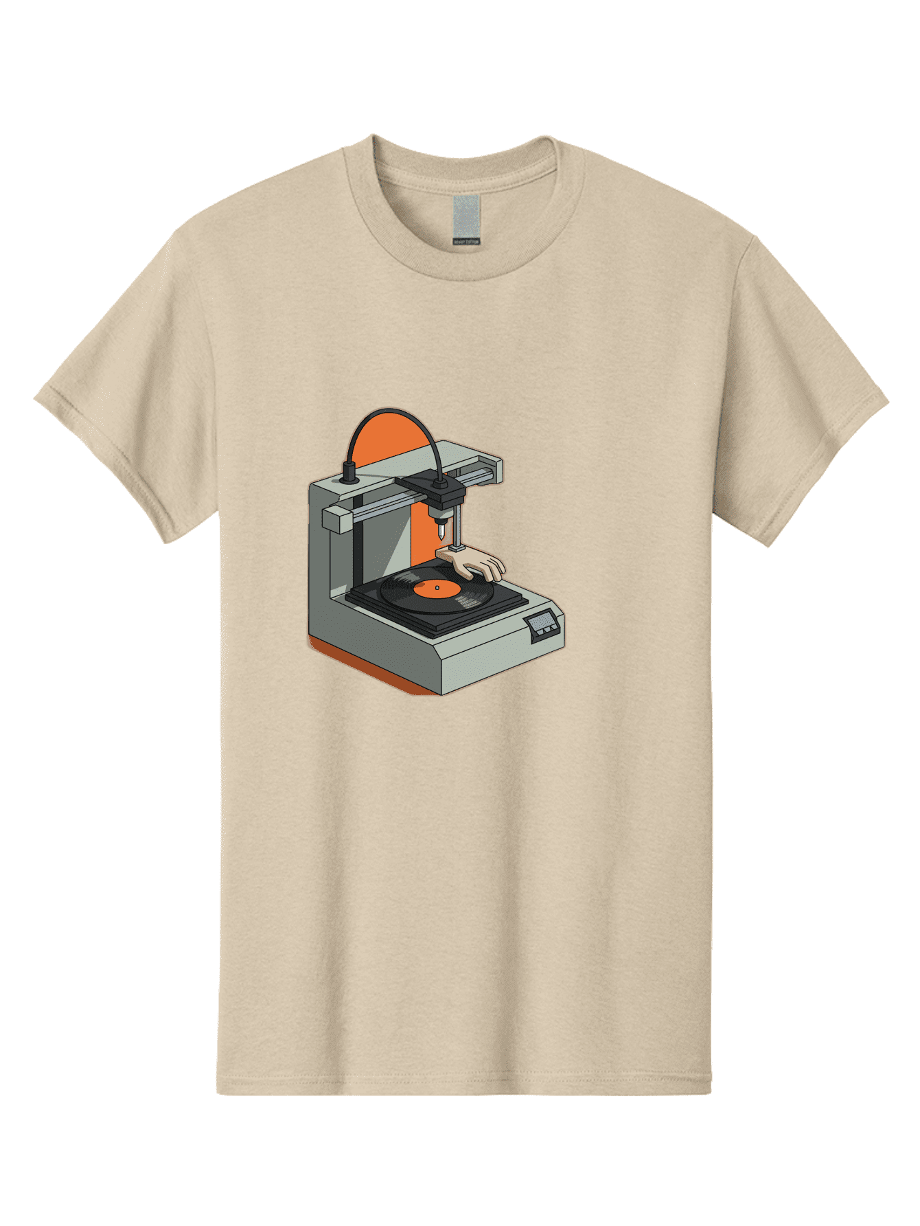 3D-Printer-Vinyl-Record Mens Graphic Tee, 100% Cotton, Casual Summer ...