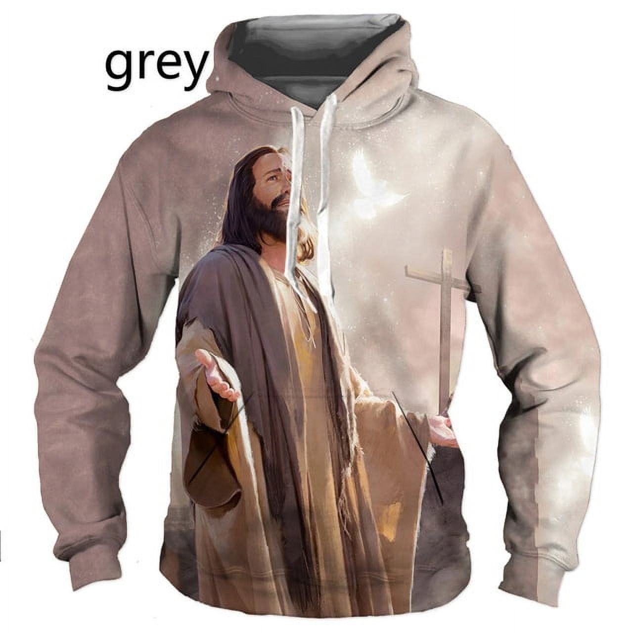 3D Printing Christian Jesus Hoodies Jesus Bless Us Faith Above Fear ...