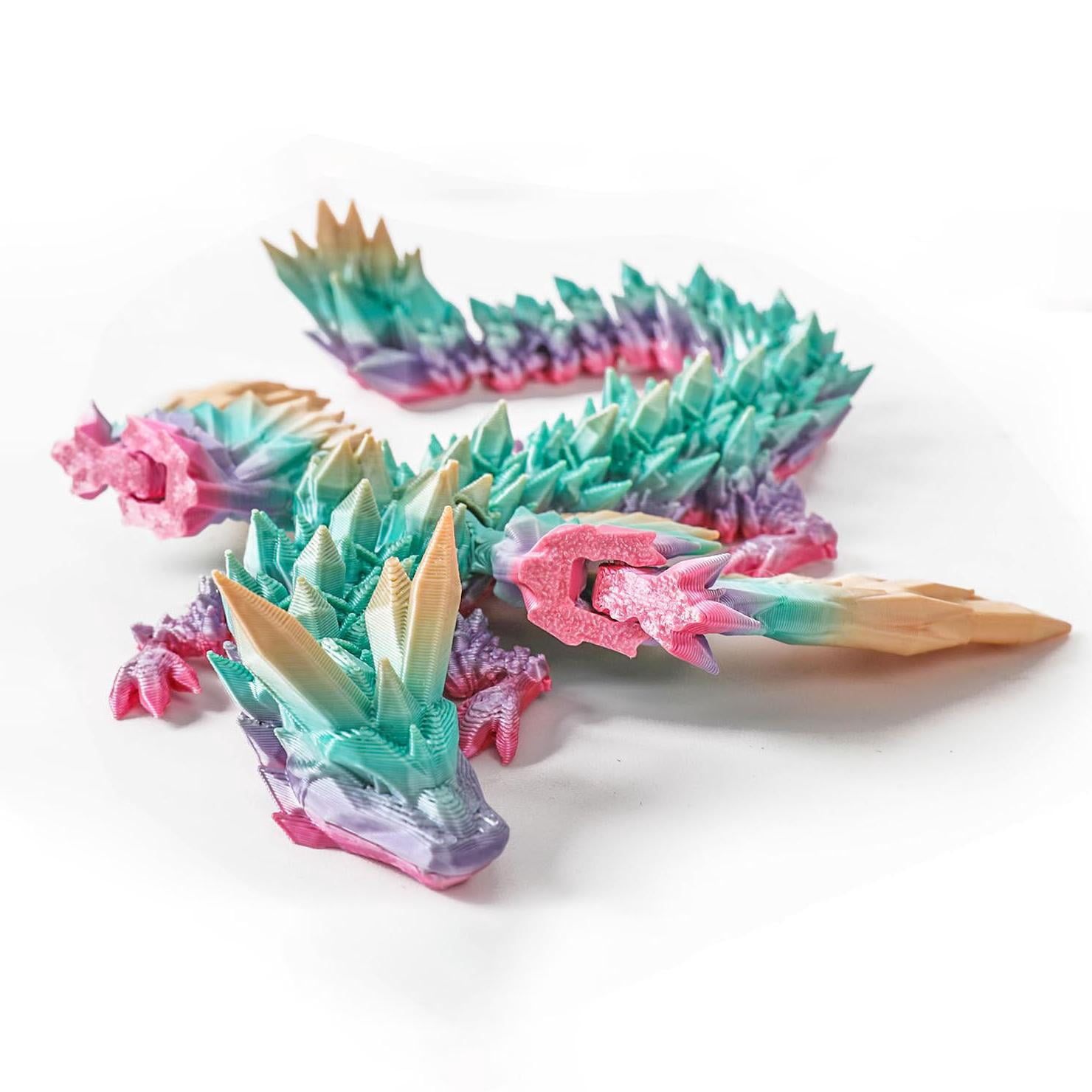 3D Printing Crystal Flying Dragon Wings Joints Movable Creative Dragon ...