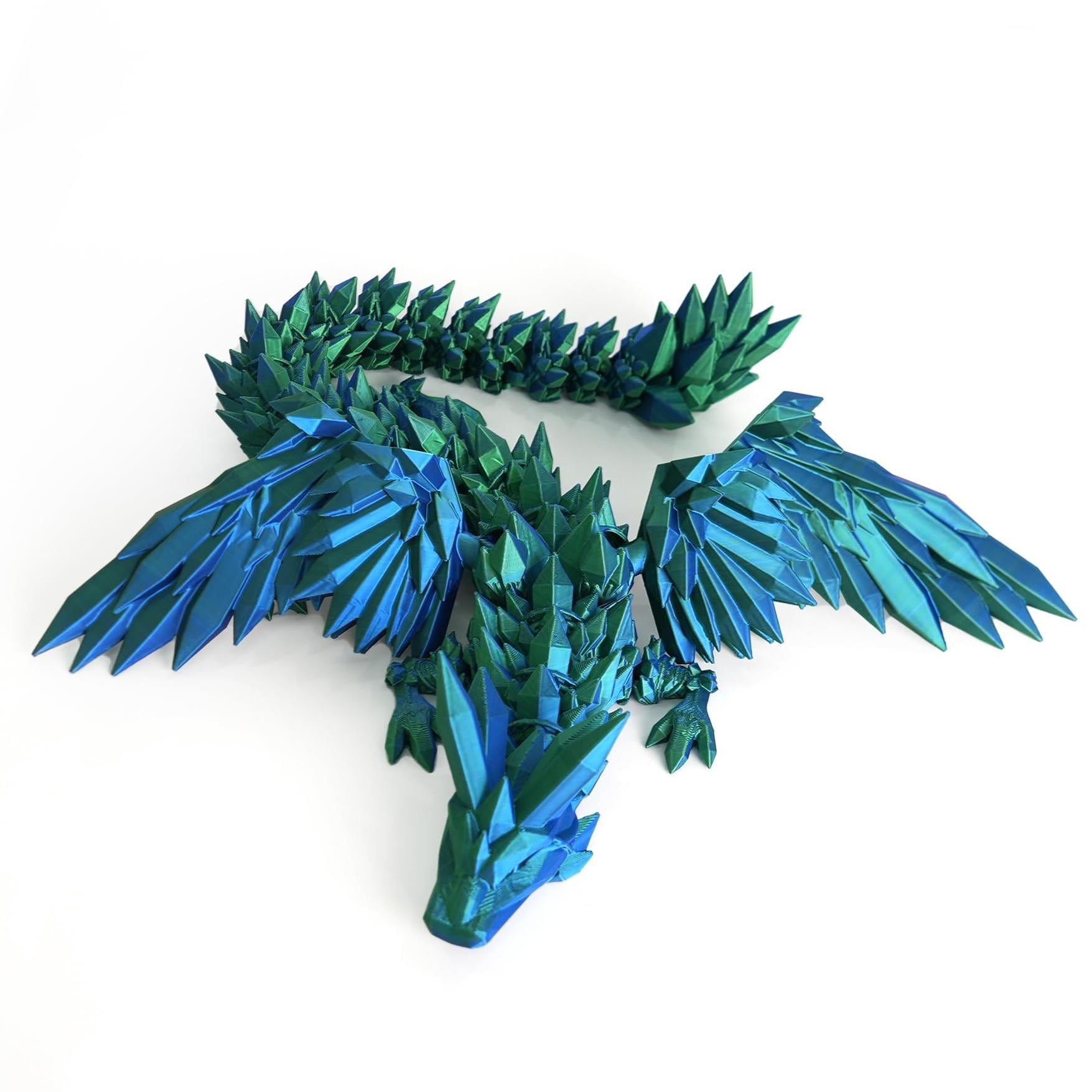 3D Printing Crystal Flying Dragon Wings Joints Movable Creative Dragon ...