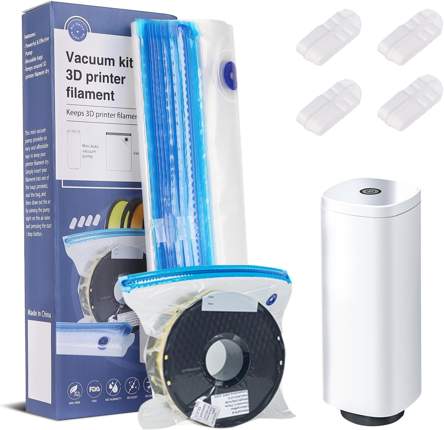 3D Printing Filament Storage Bags Vacuum Kit,10Pcs Filament Vacuum Bags ...