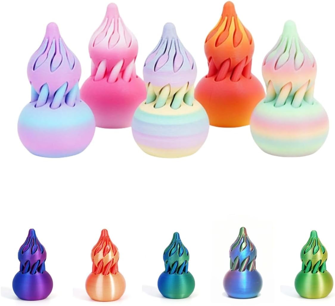 3D Printing Gourd Office Figurines Ornament Spiral Decompression Gourd ...