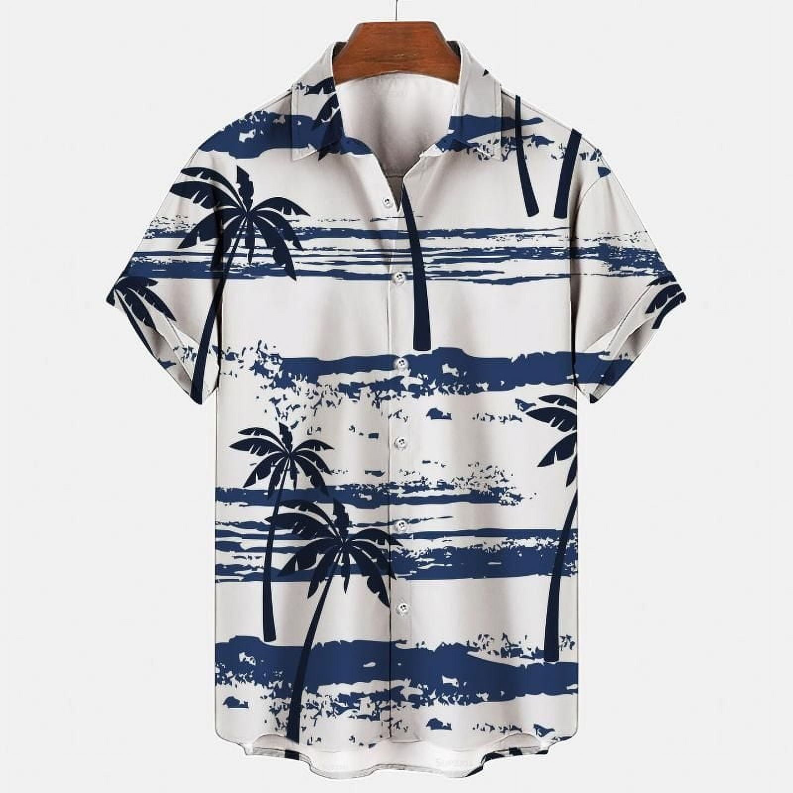 3D Printing Hawaiian Beach Shirt Men's Summer Casual Short Sleeves ...