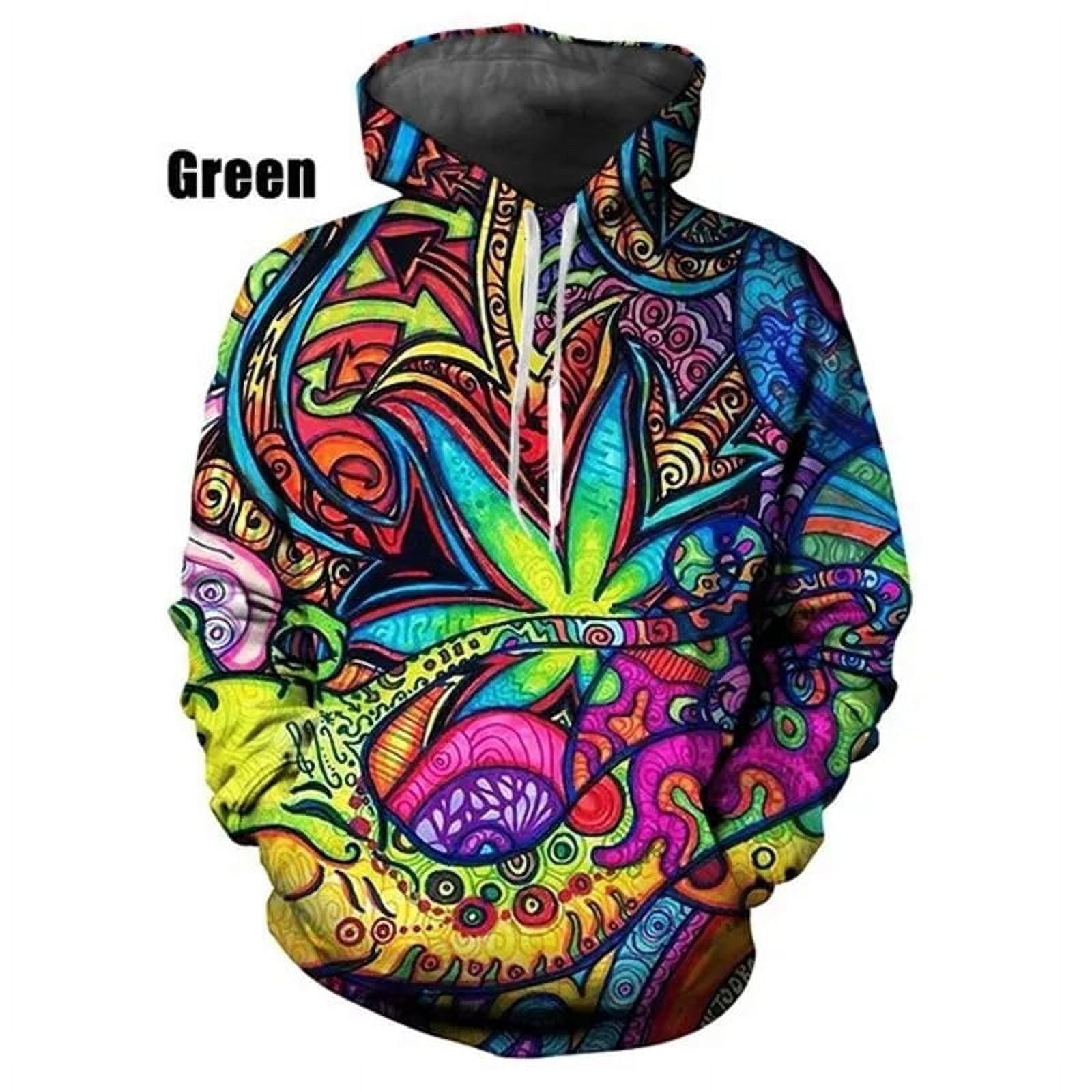 3D Printing Psychedelic Artwork Hoodies For Men Fashion Trippy Pullover ...