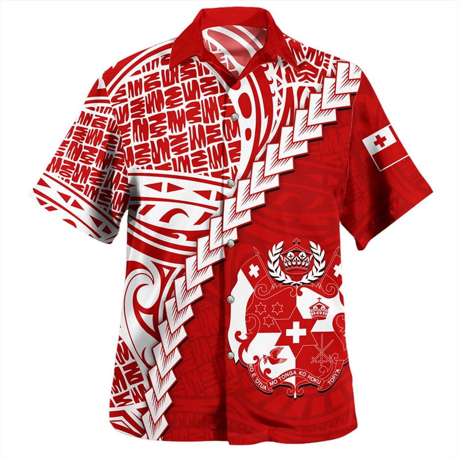 3D Printing The Kingdom Of Tonga National Flag Shirts Men Tonga Emblem ...