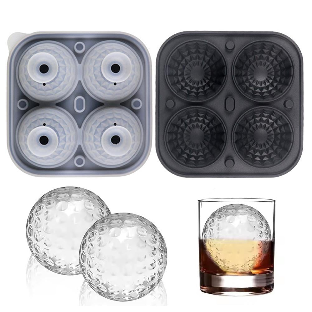 3D Prism Crystal Ball Ice Cube Tray, Large Sphere Silicone Round Ice ...