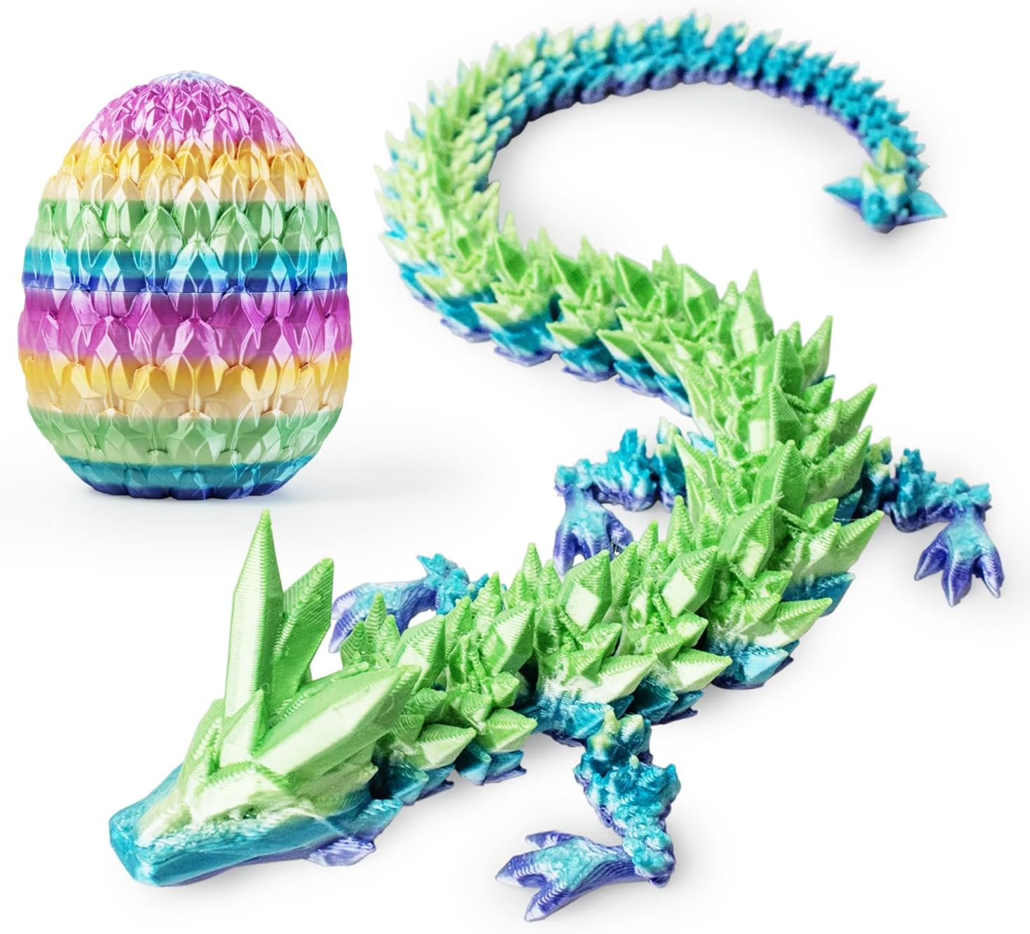 3D Prited Dragon,3D Printed Dragon in Egg, Crystal Dragon Fidget Toy ...