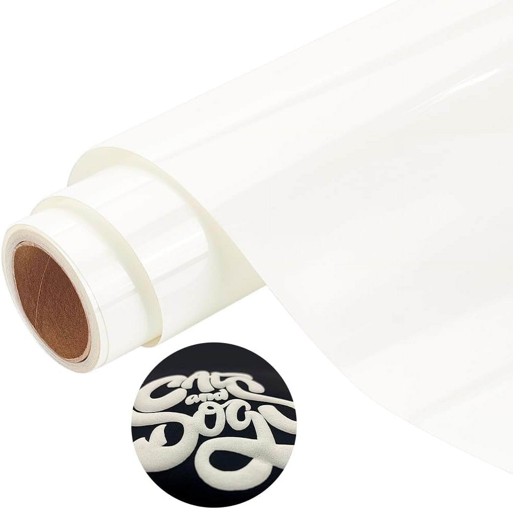 3D Puff Heat Transfer Vinyl 10"x6.5FT White Puffy HTV Iron on Vinyl ...