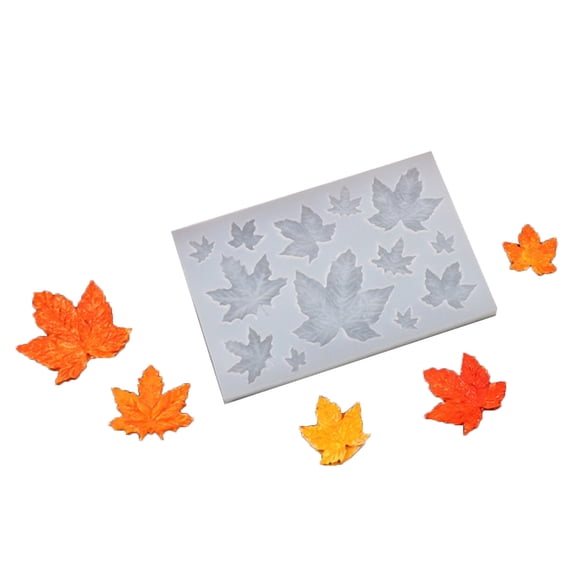 3D Pumpkin Epoxy Mold Maple-Leaves Fondant Mold Theme Cupcake Baking ...