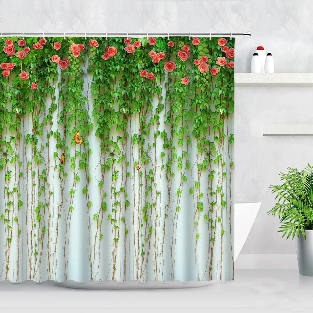 3d Purple Floral Shower Curtains Waterproof Bath Screen Wisteria Flower