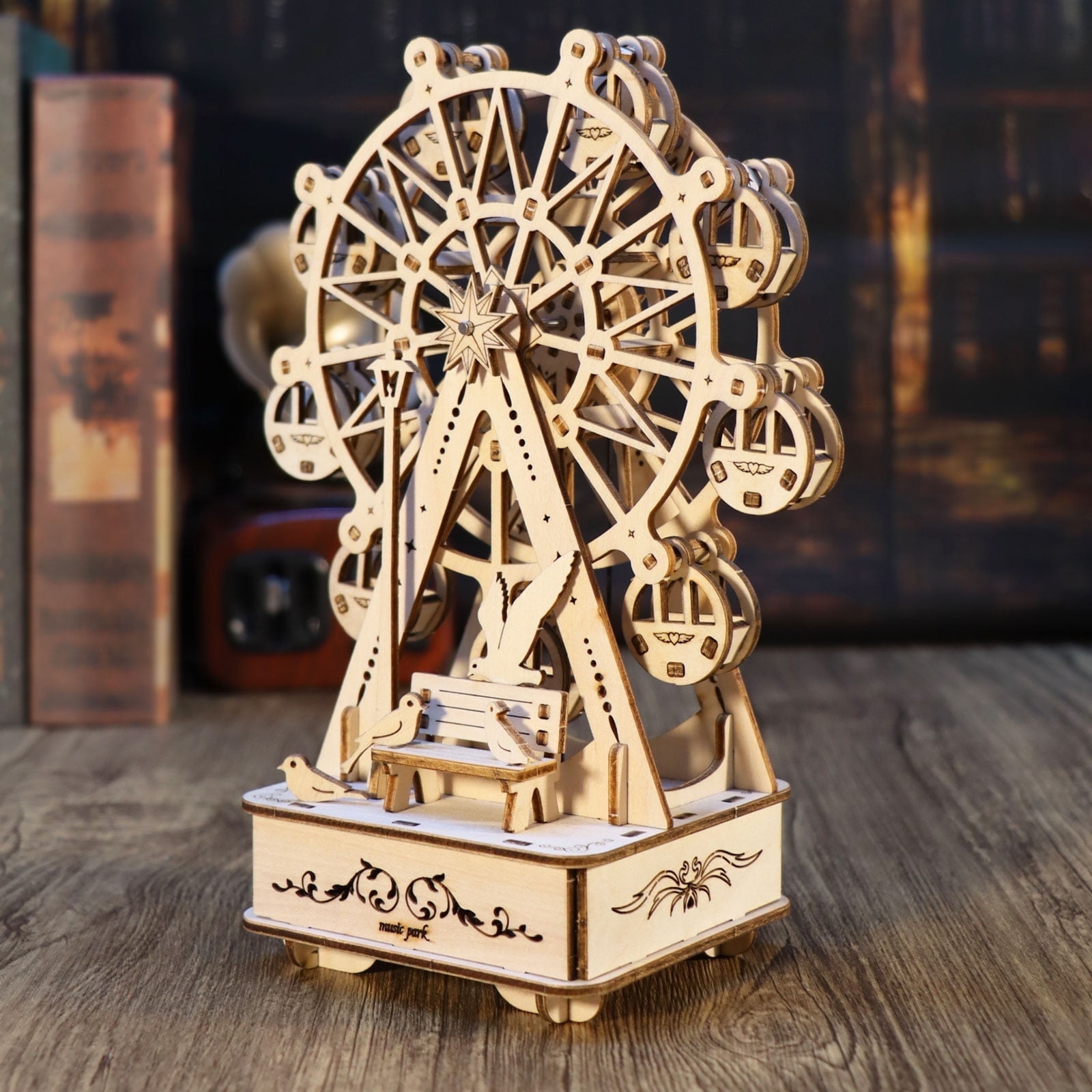3D Puzzle Adult Entertainment Wooden Model Kit Ferris Wheel Model Kits ...
