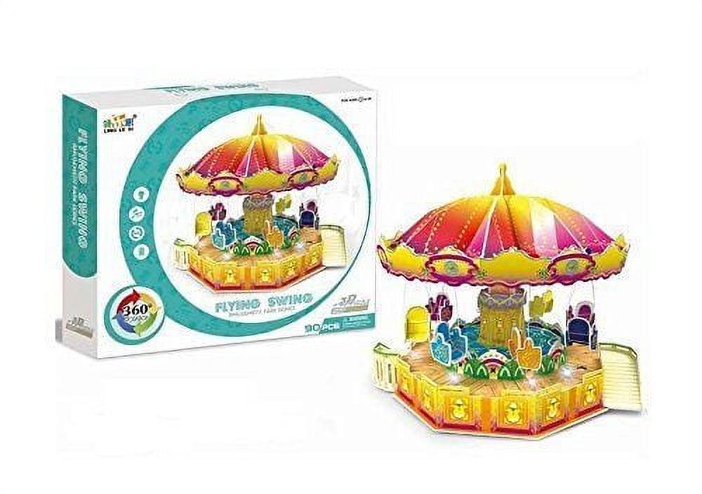 3D Puzzle Building Set, Amusement Park With Motor Lights, Sound , And ...