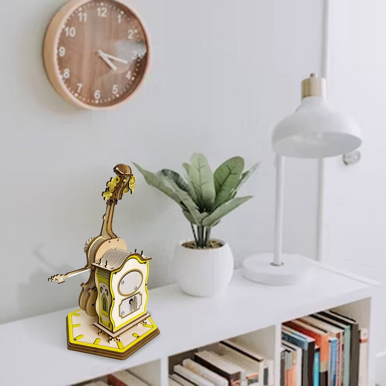 3D Puzzle Cello Wooden Model Kit with Music Box for Adult Hobbyists and ...