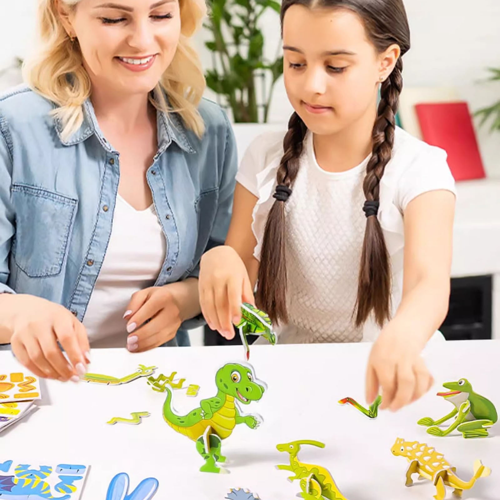 3D Puzzle for Kids - 25-Piece DIY Assembling Cardboard Toys with ...