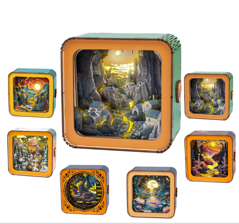 Wooden Puzzles 3D Nightlight,3D Puzzle Night Light for Adults & Teens ...