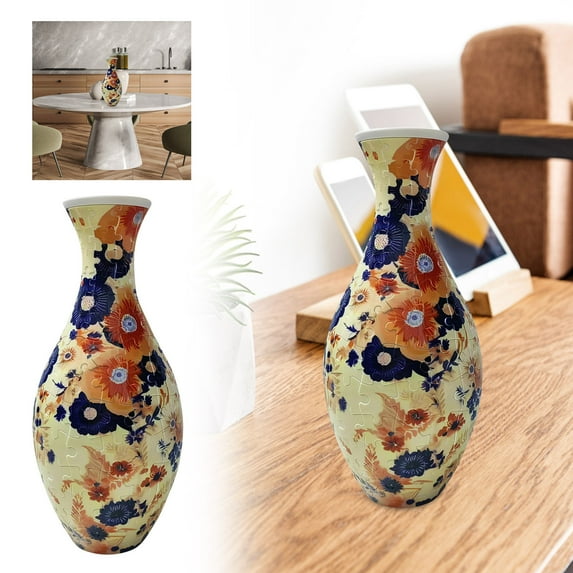 3D Puzzle Vase DIY Flower Arrangement Home Kids Toy Educational ...