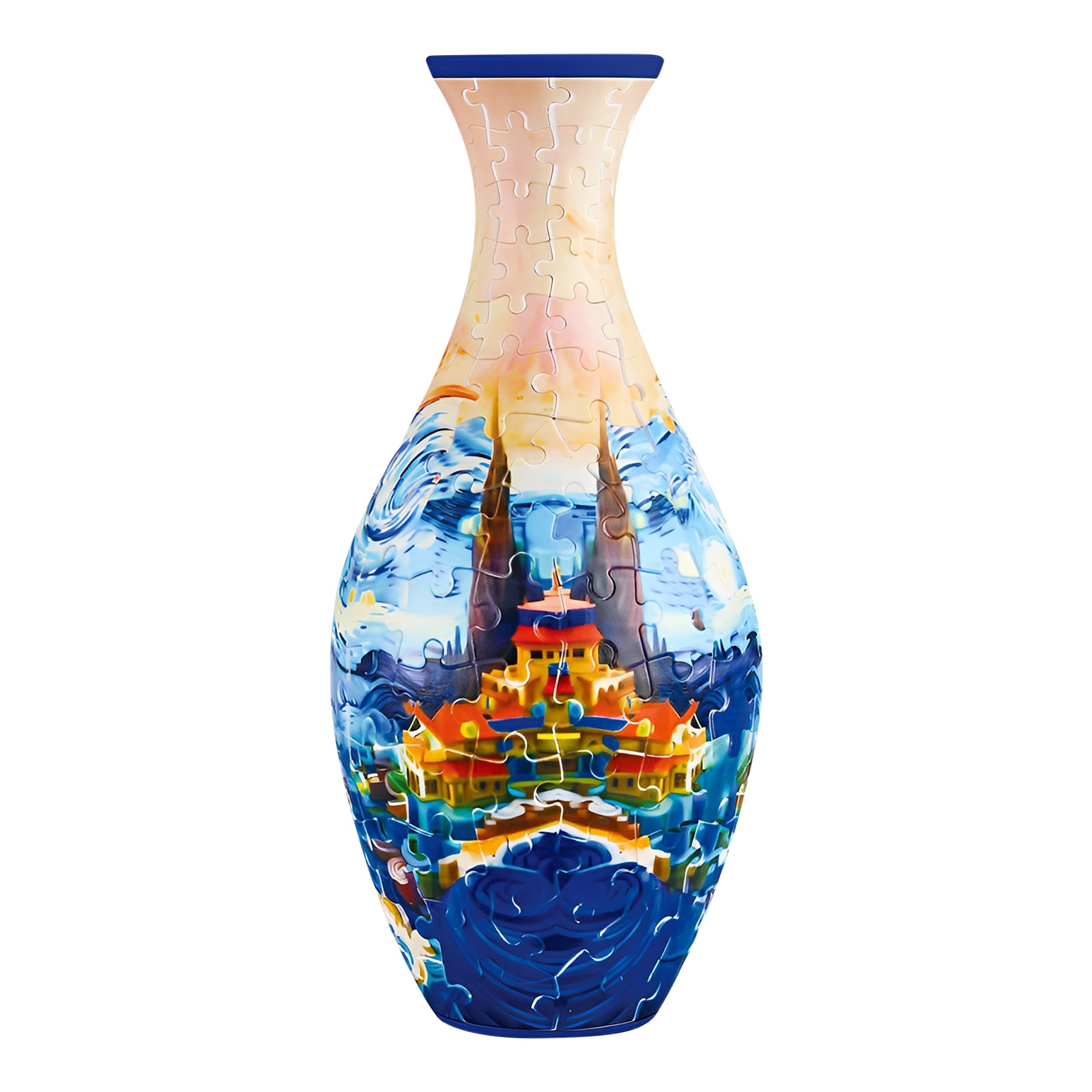 3D Puzzle Vase Unique Flower Vase for Adults Made by 160 Curved Plastic ...