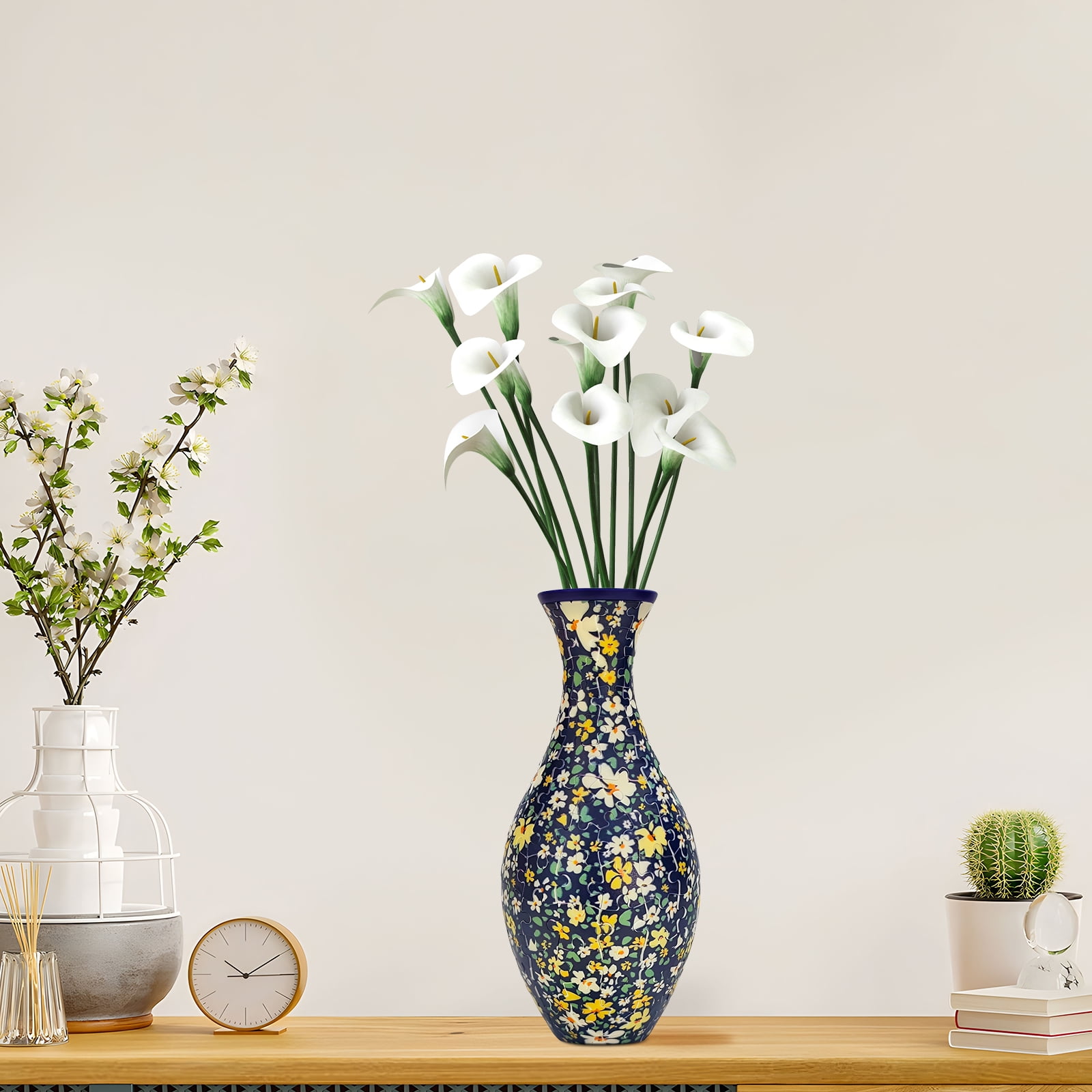 3D Puzzle Vase Unique Flower Vase for Adults Made by 160 Curved Plastic ...