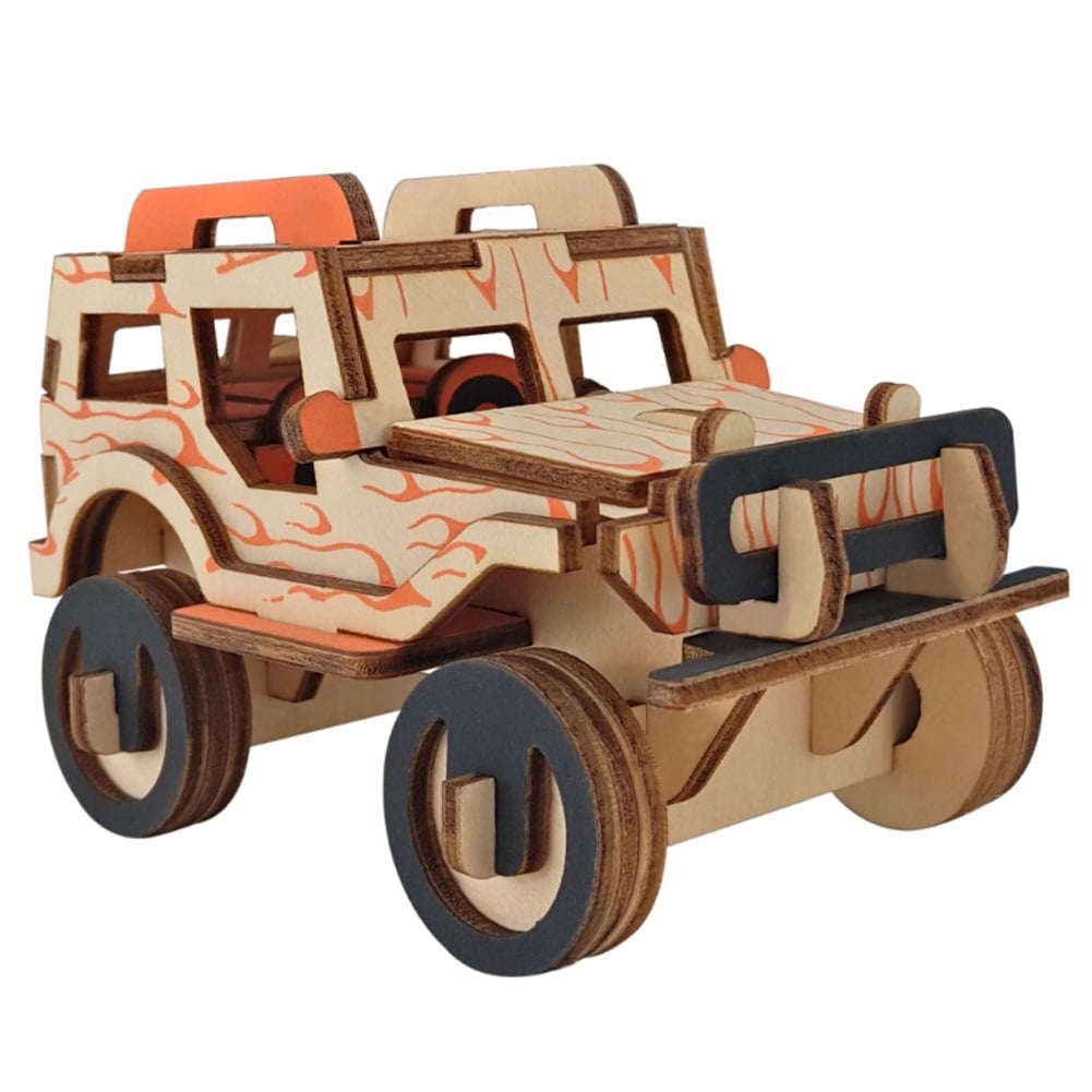 3D Puzzles Handmade DIY Car Model Vintage Wooden Puzzle Toys Building ...