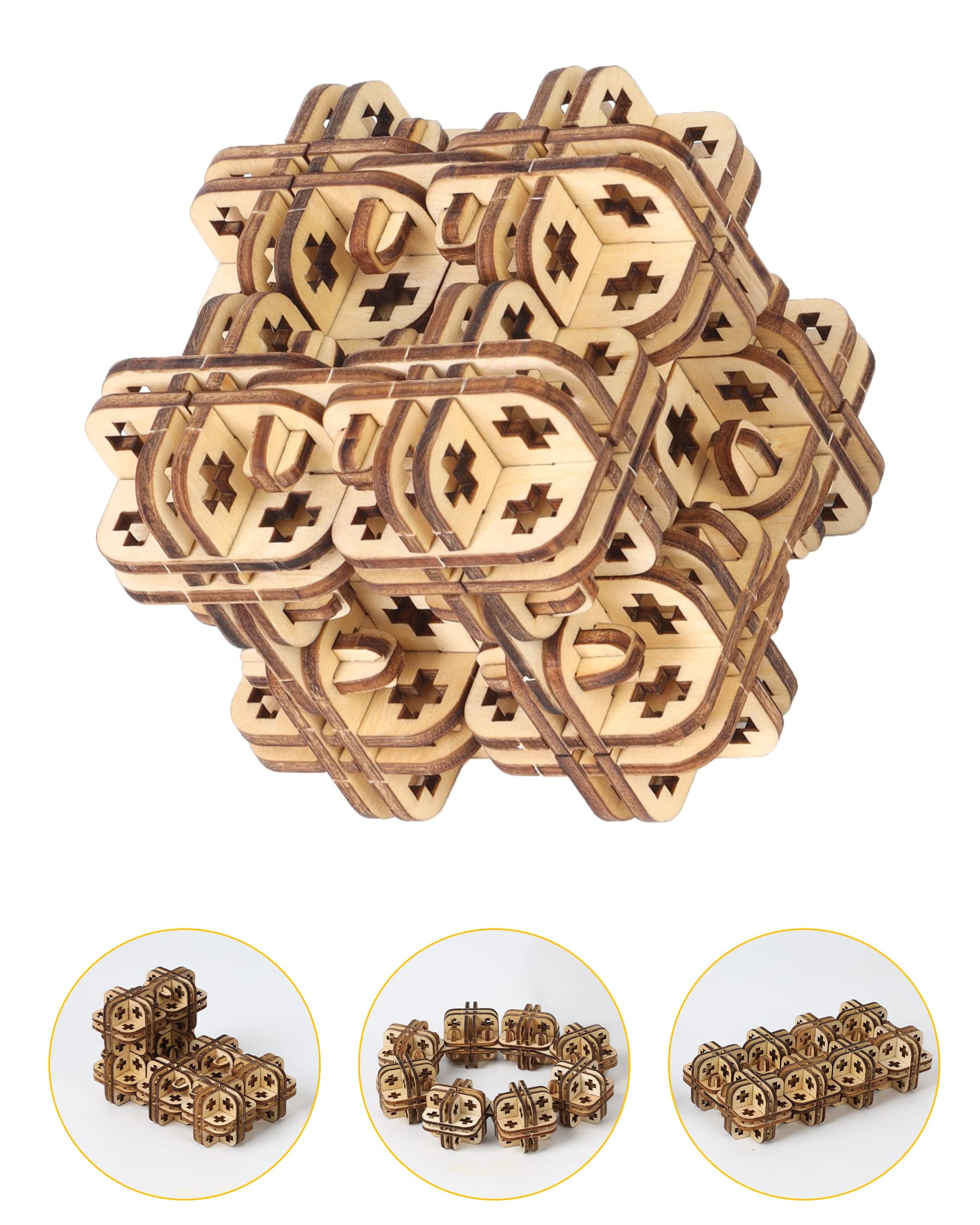 3D Puzzles for Adults MMF7 Wooden Fidget Toys After Assembling Will Get Cool Desk Gadgets, Magic ...