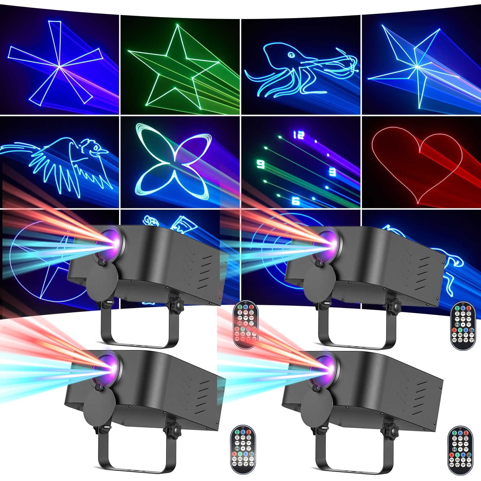 3D RGB Animation Beam Projector Party Lights DJ Disco Show Stage ...