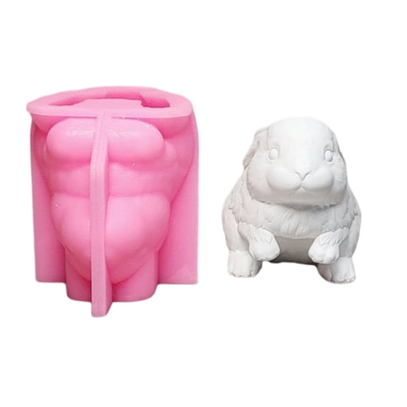 3D Rabbits Molds Casting Molds Plasters Molds Animal Silicone Mould ...