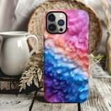 3D Rainbow Feather Case With Colorful Soft Gradient Pattern for iPhone ...