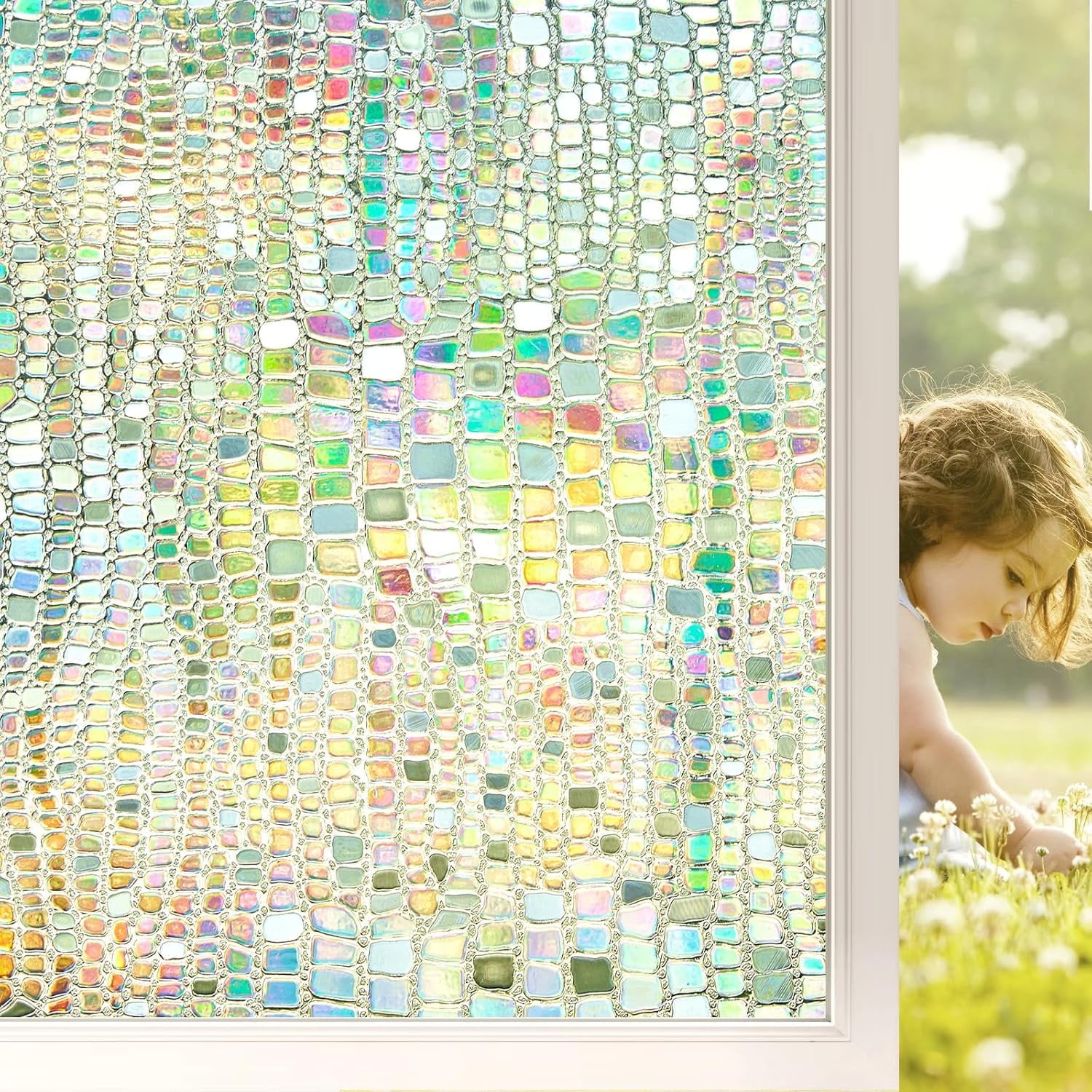 Rongsi 3D Rainbow Prism Window Privacy Film, 17.5" x 78.7" - Walmart.com