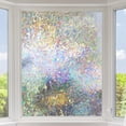 3D Rainbow Stained Glass Window Film, 3ft x 6.5ft Static Cling Privacy ...